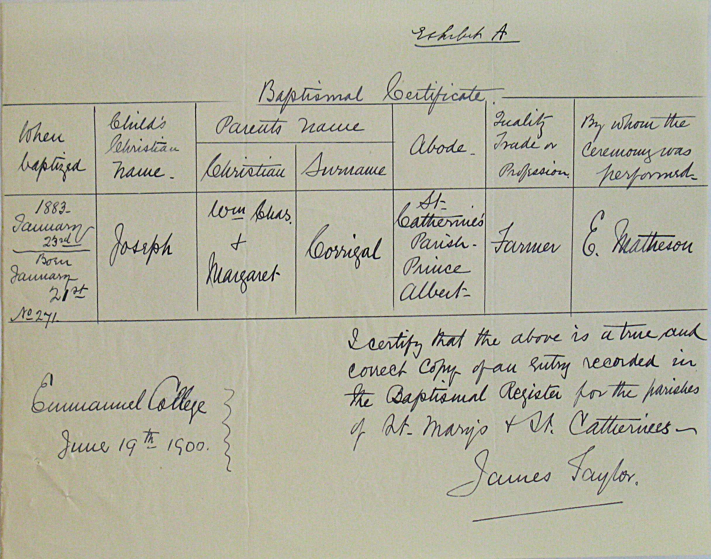 Métis National Historical Online Database