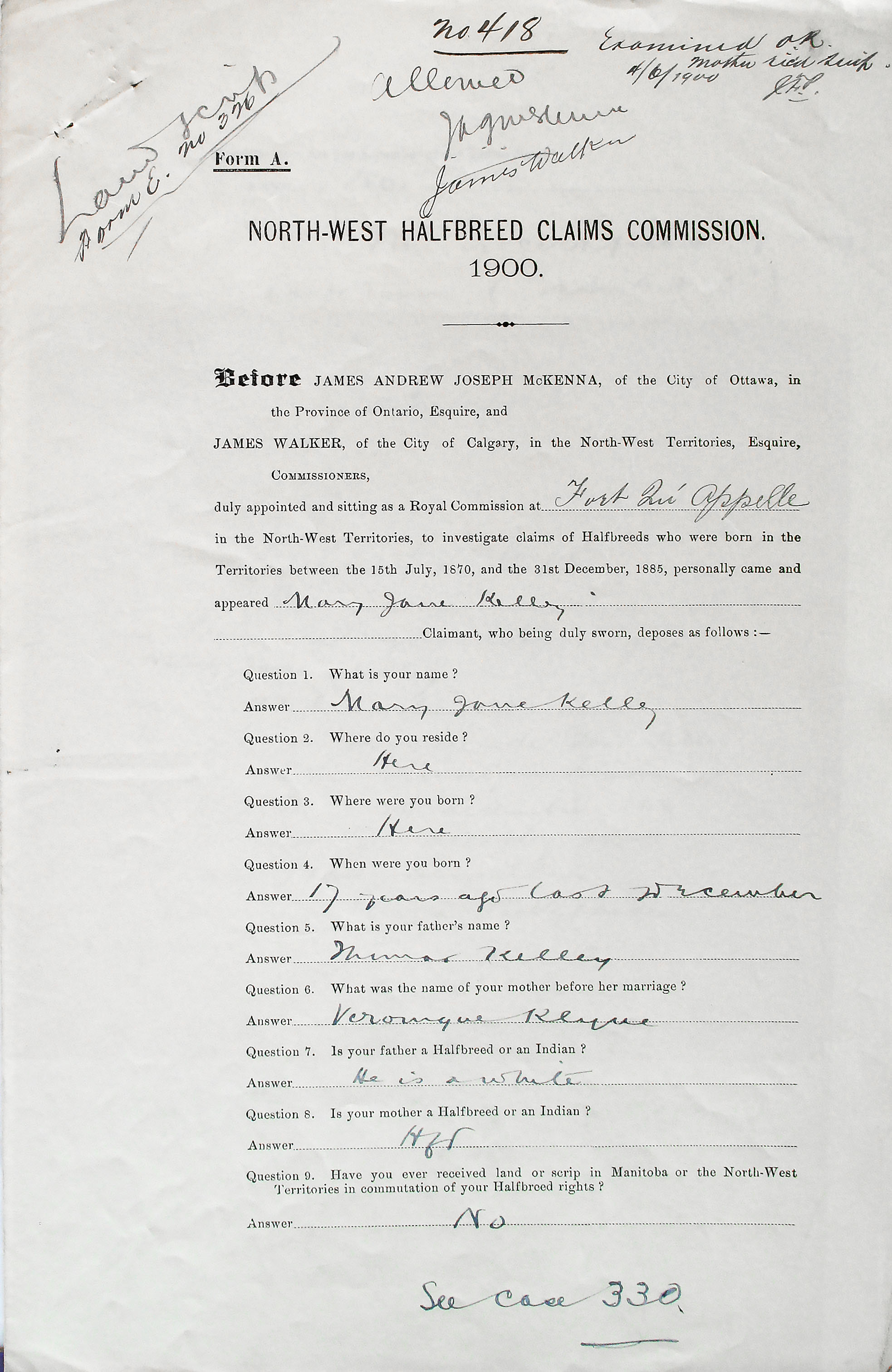 Métis National Historical Online Database